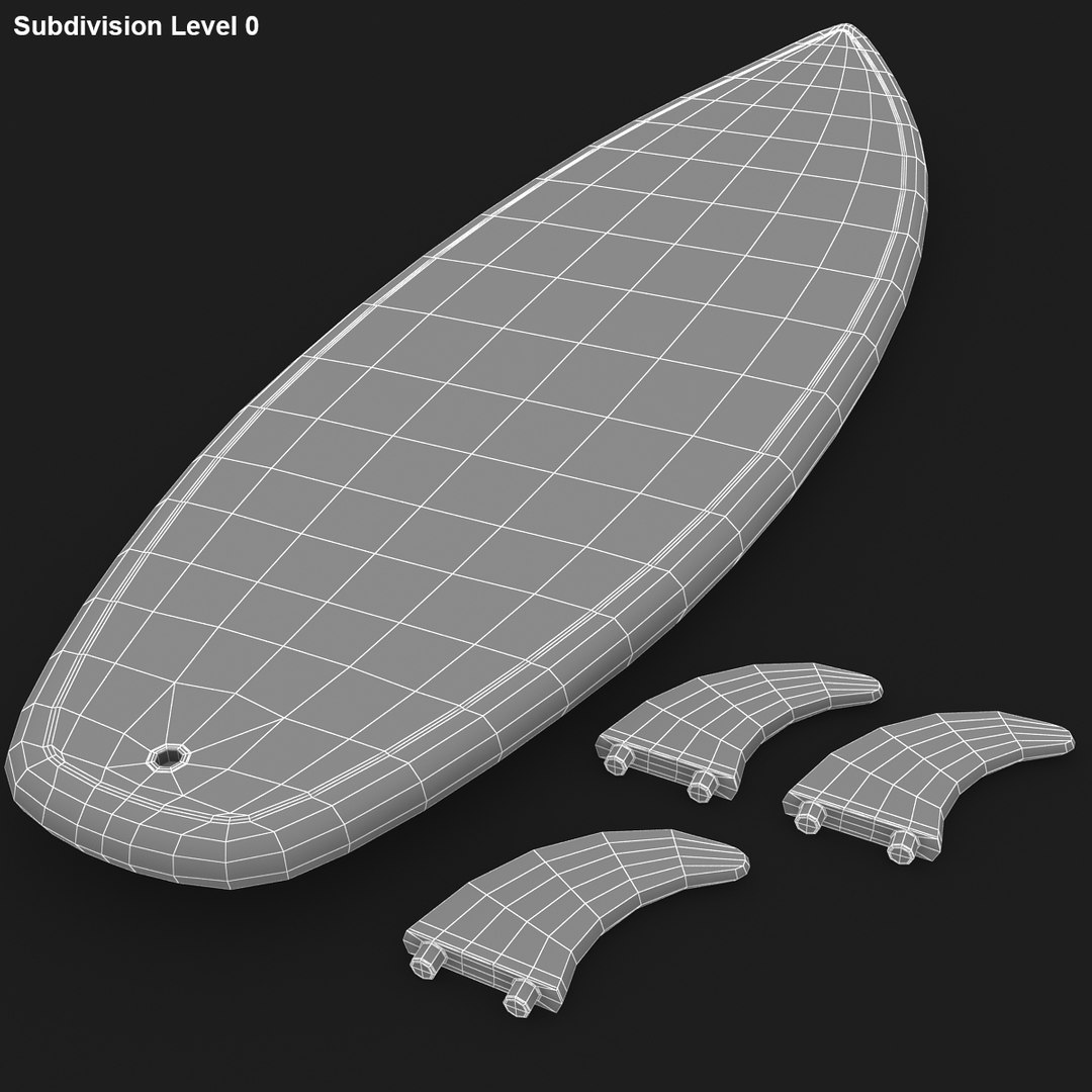 realistic surfboard green 3d max