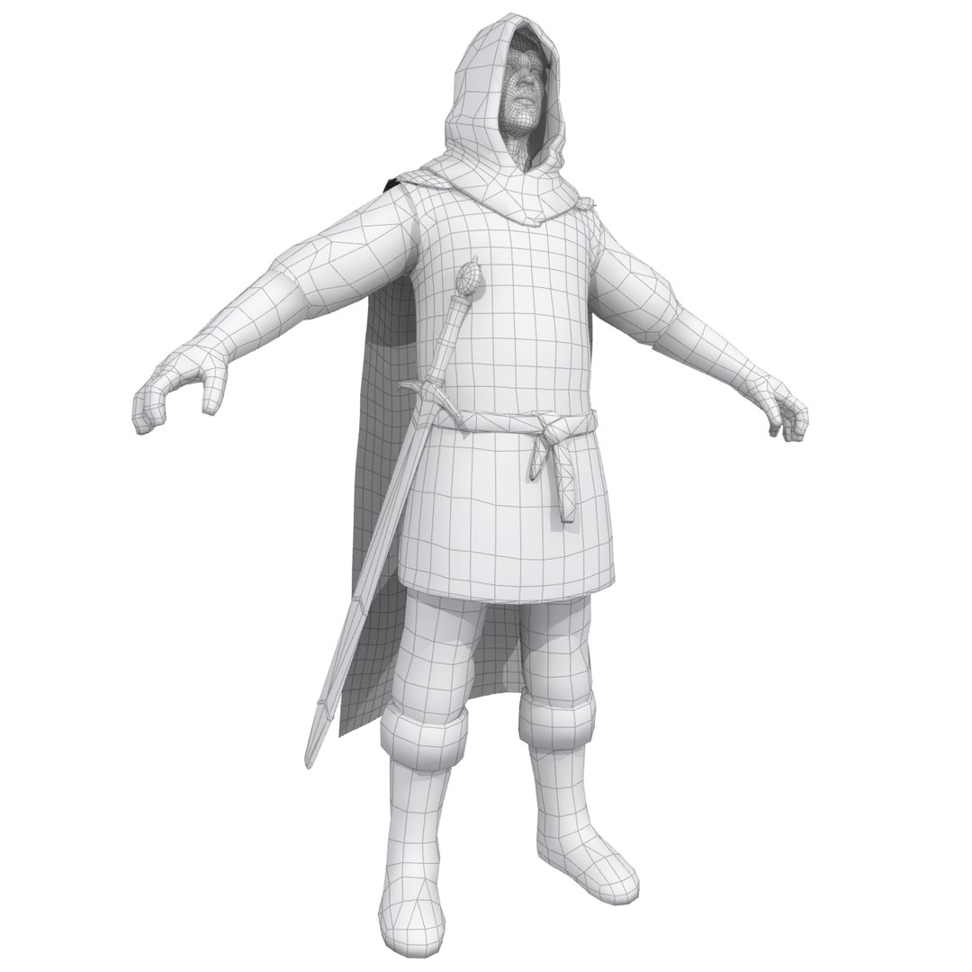 3d Medieval Crusader Model