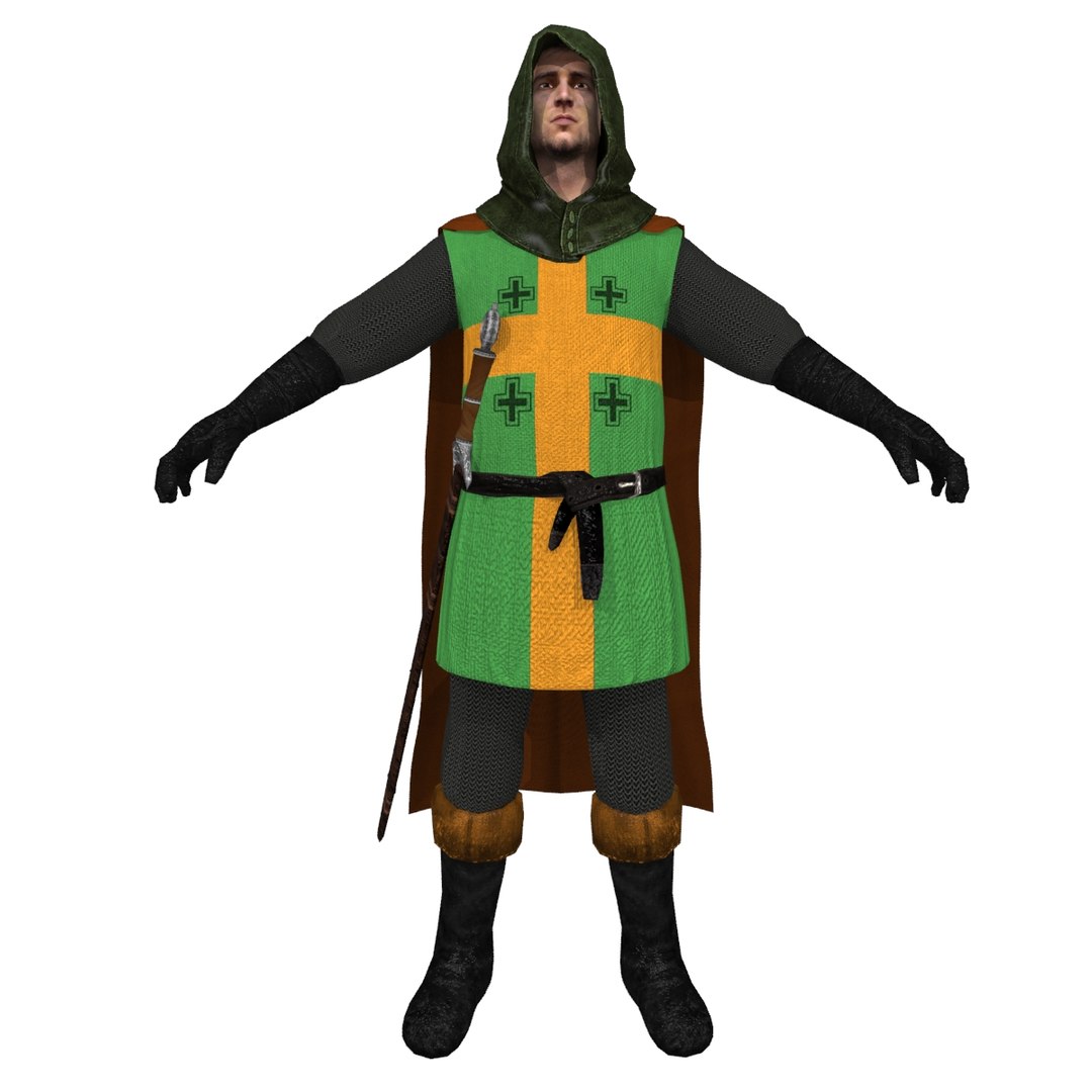 3d Medieval Crusader Model