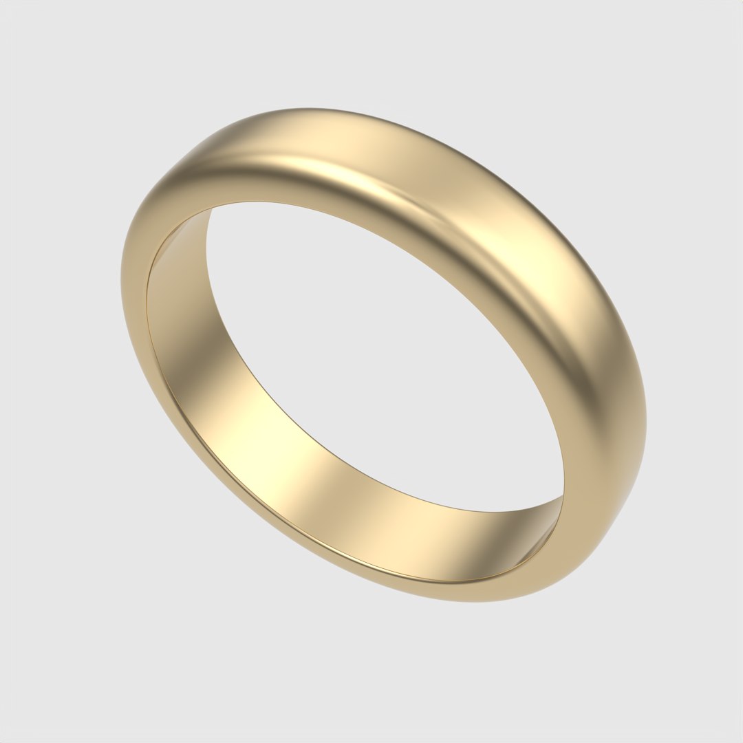 Elegant Domed Band Ring JDBCo 3D Model - TurboSquid 2344501