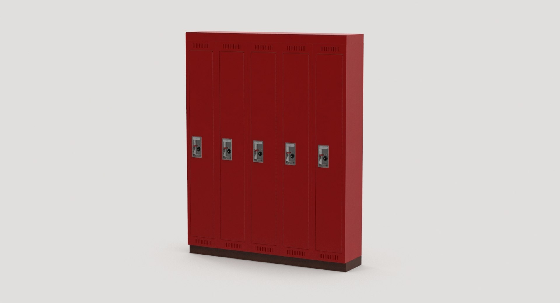Red Closed 3d Model