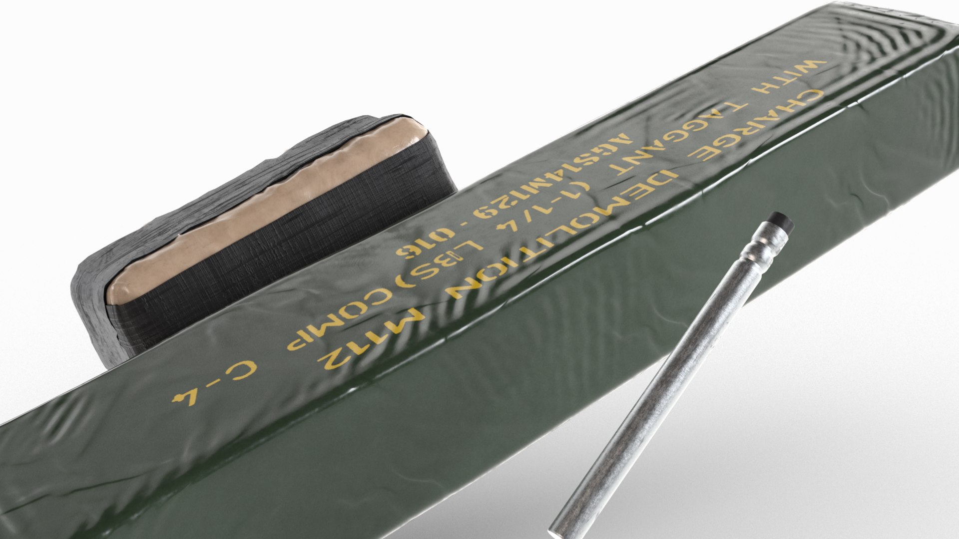 C4 Explosive With Detonator Model - TurboSquid 2293502