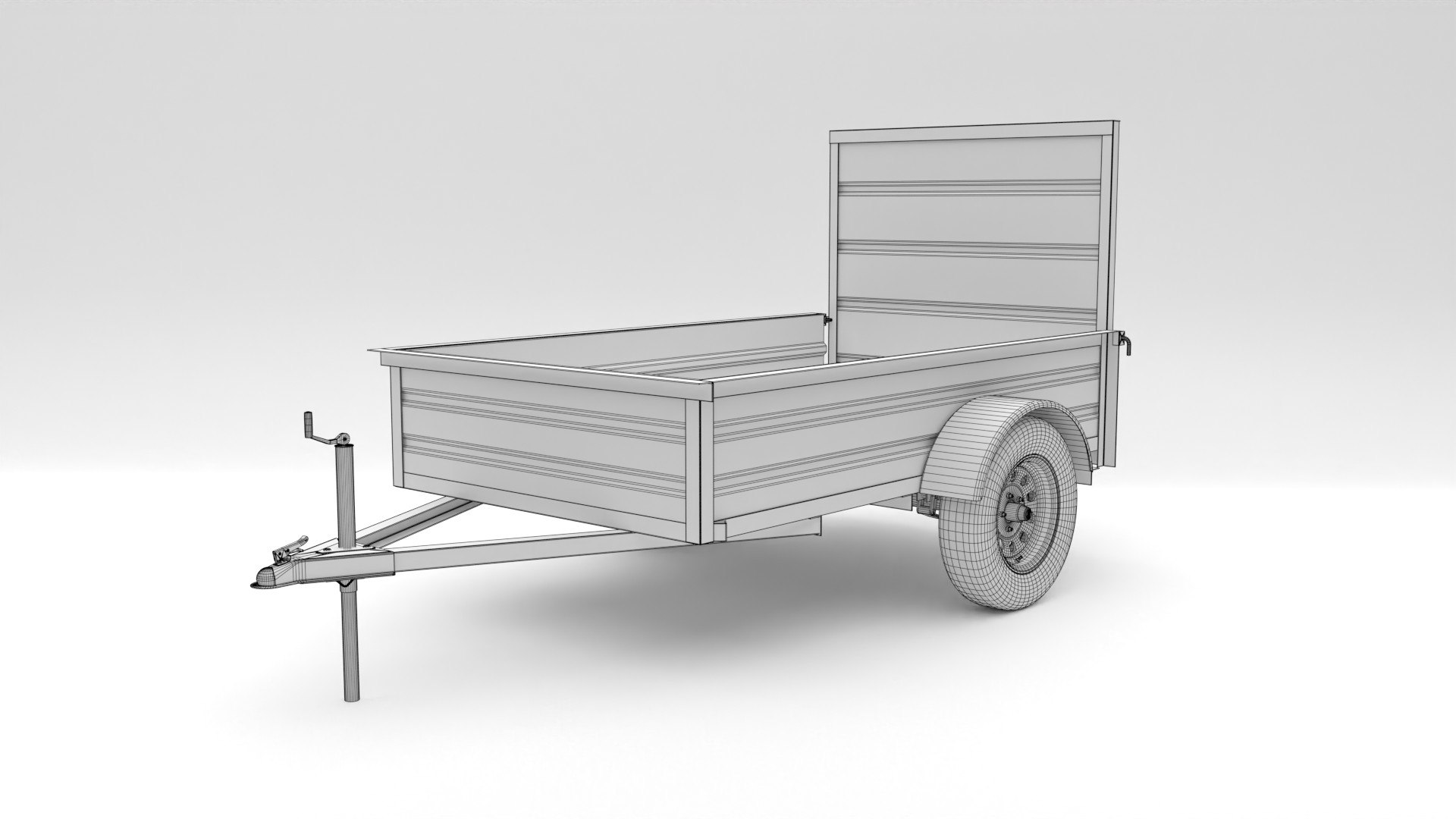 3D Model Utility Trailer 3D Model PBR - TurboSquid 2017560