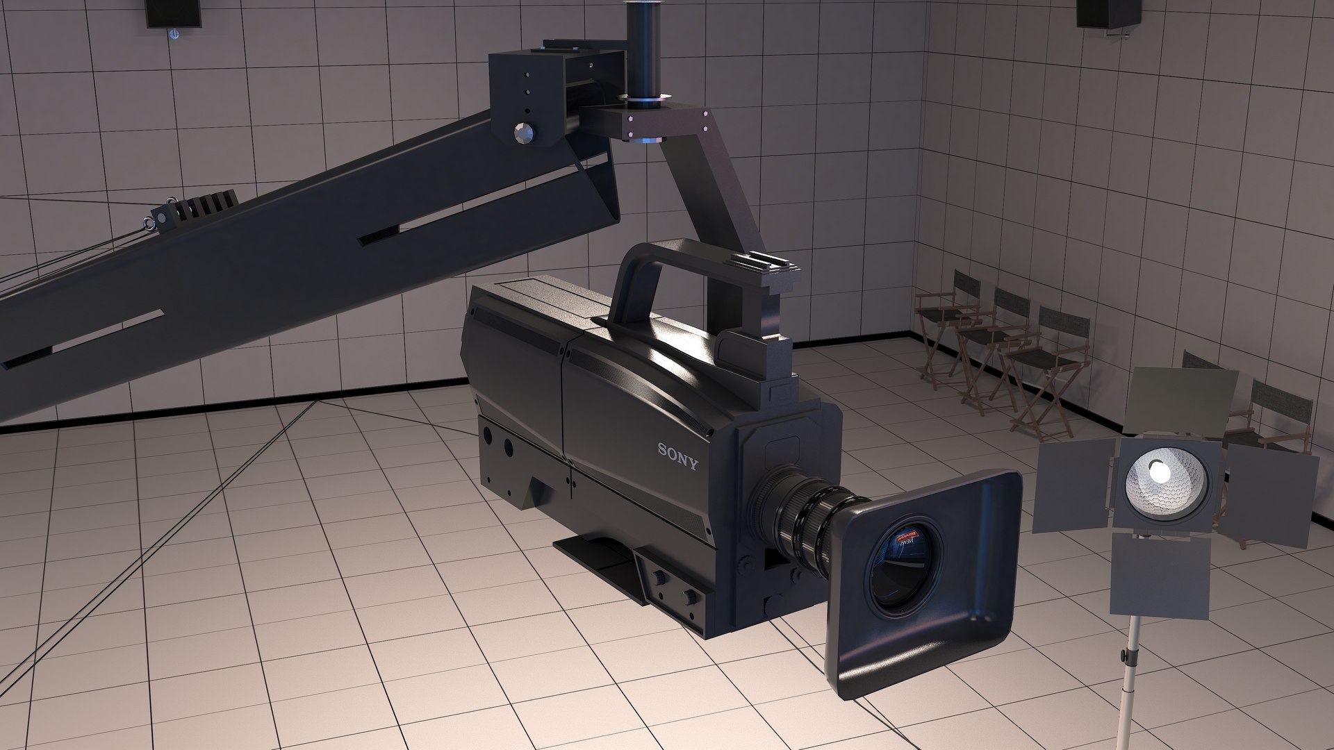 3D Production Control Room and TV Studio News - TurboSquid 1804320