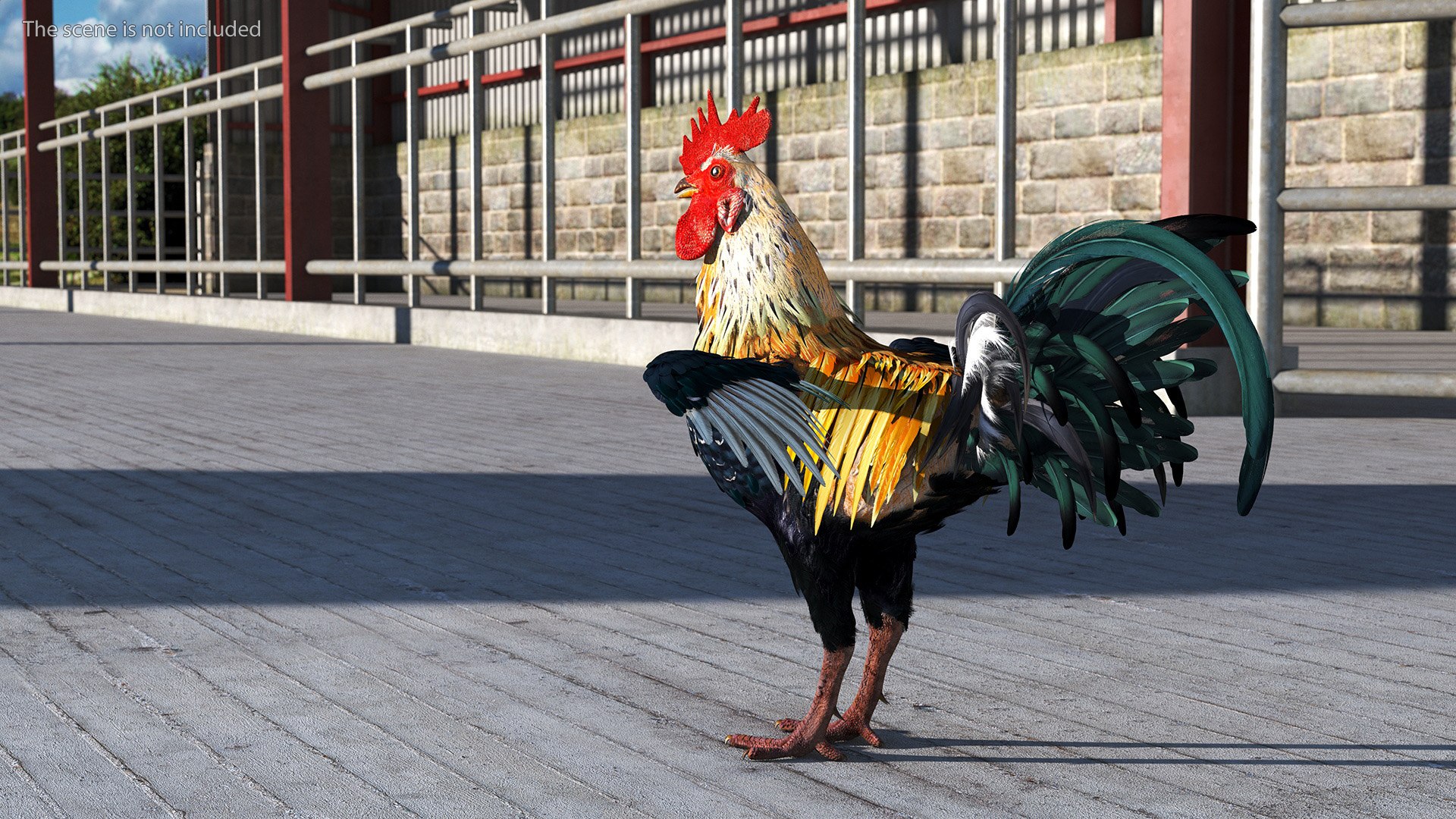 3D Rainbow Rooster Rigged For Maya Model - TurboSquid 2185834