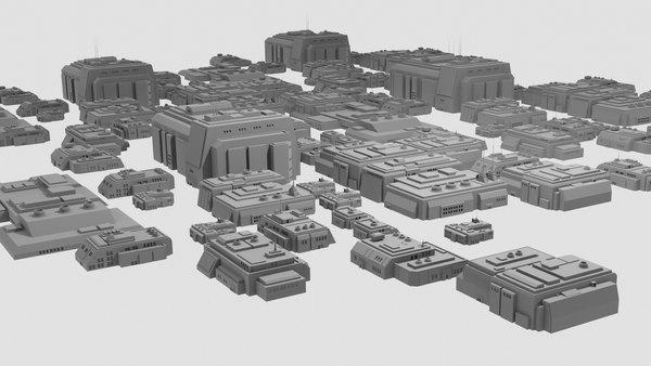 3D Sci-Fi Residential Buildings Pack - 10 Futuristic Houses ...