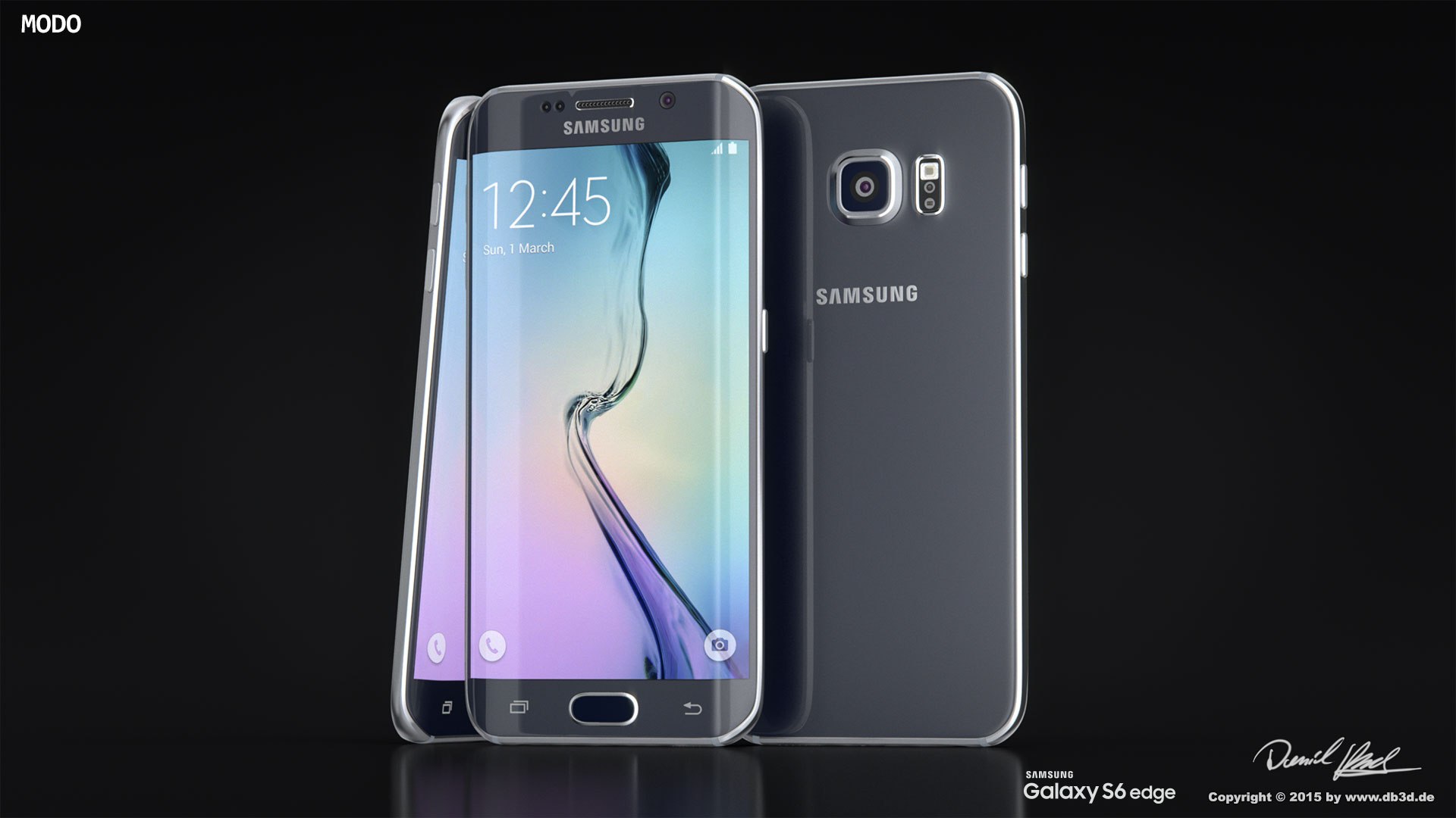 modo octane samsung galaxy 3d model