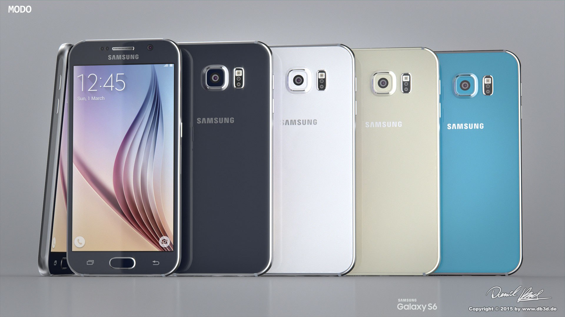 modo octane samsung galaxy 3d model