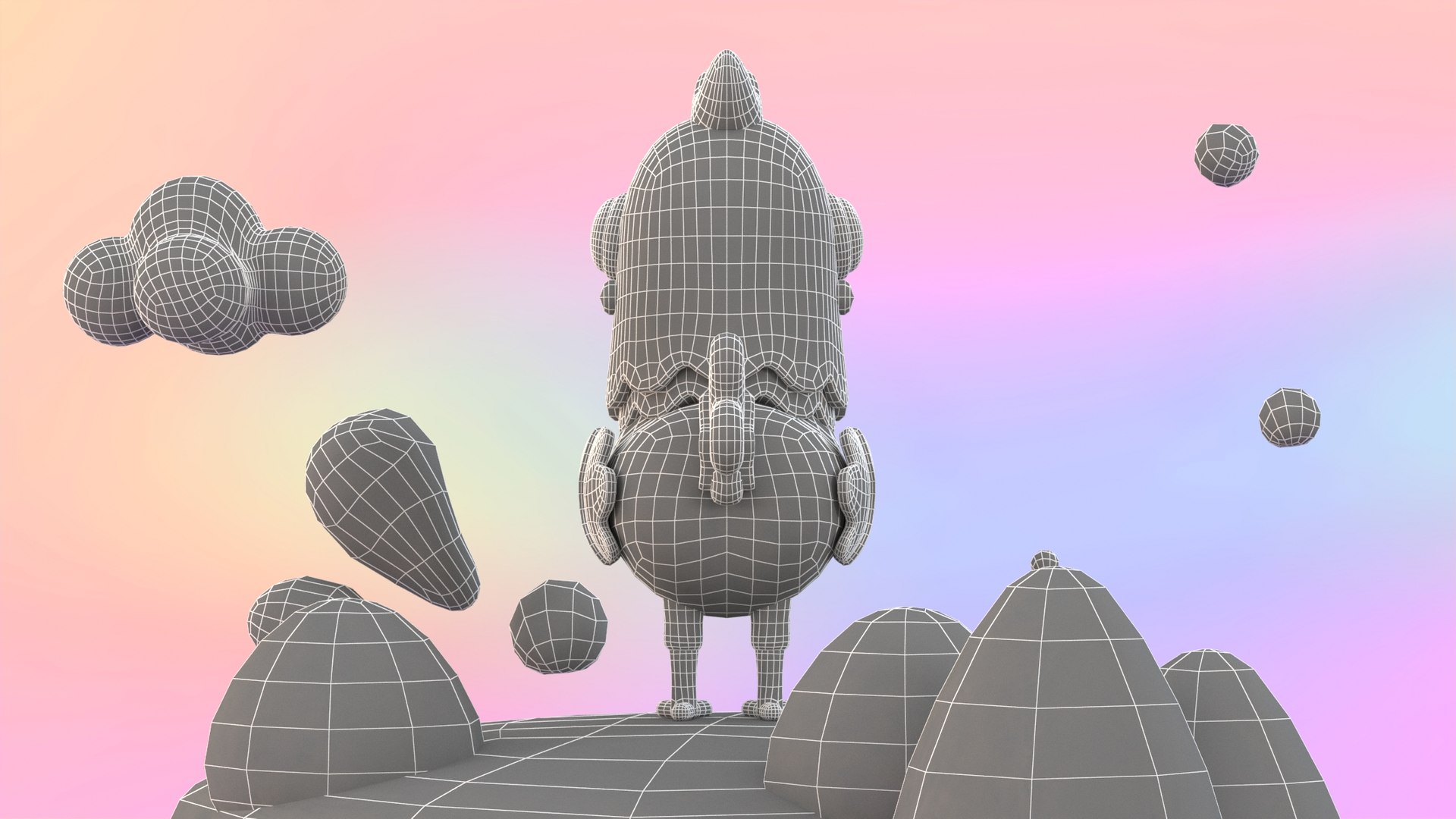 Cute Cartoon Chicken 3D Model - TurboSquid 1692462