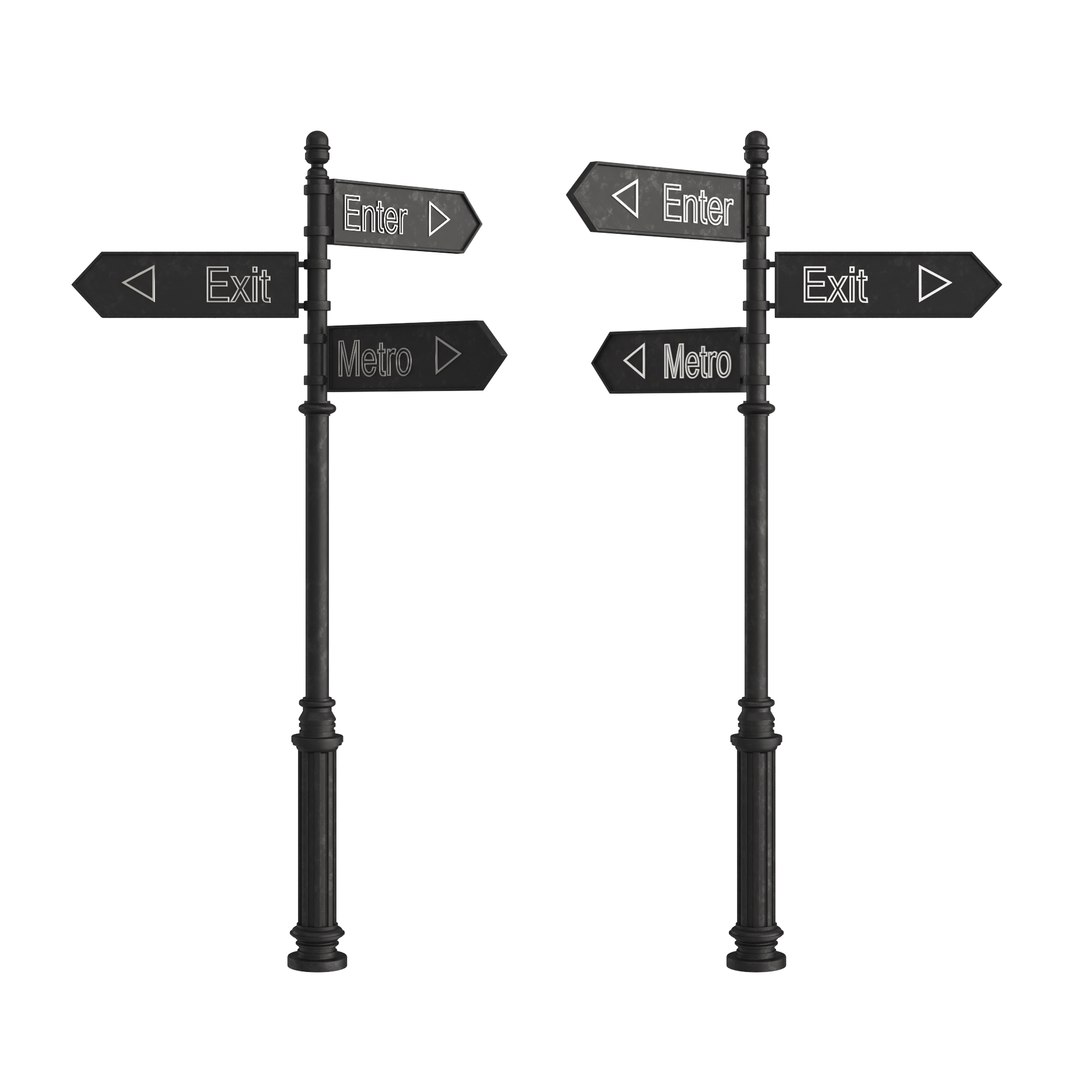 Advertising Shields Signboard 3D Model - TurboSquid 1643351