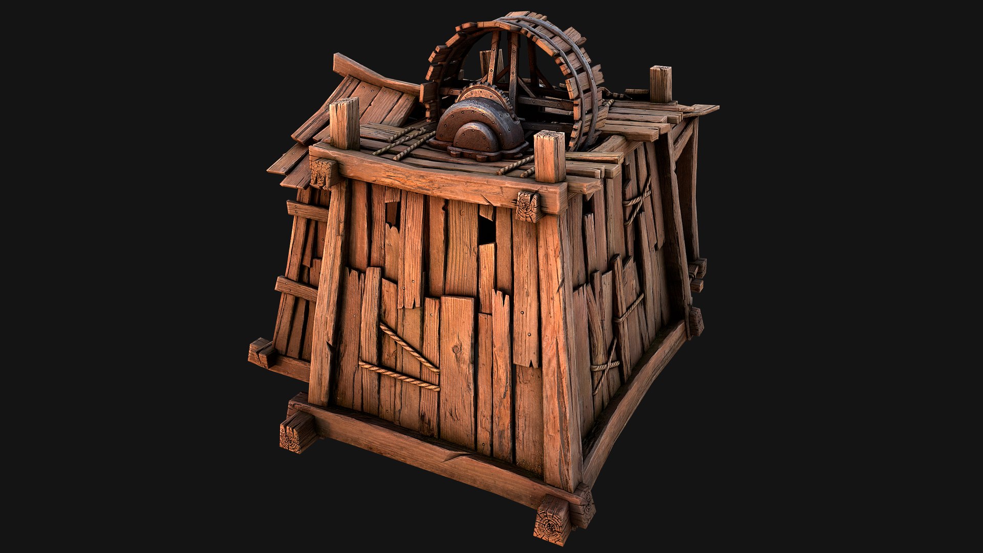 Medieval Mine Steampunk And Mining Cart 3D Model - TurboSquid 2257921