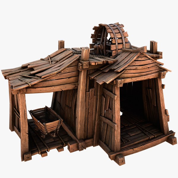 Mina Medieval Steampunk e Carrinho de Mineração Modelo 3D - TurboSquid ...