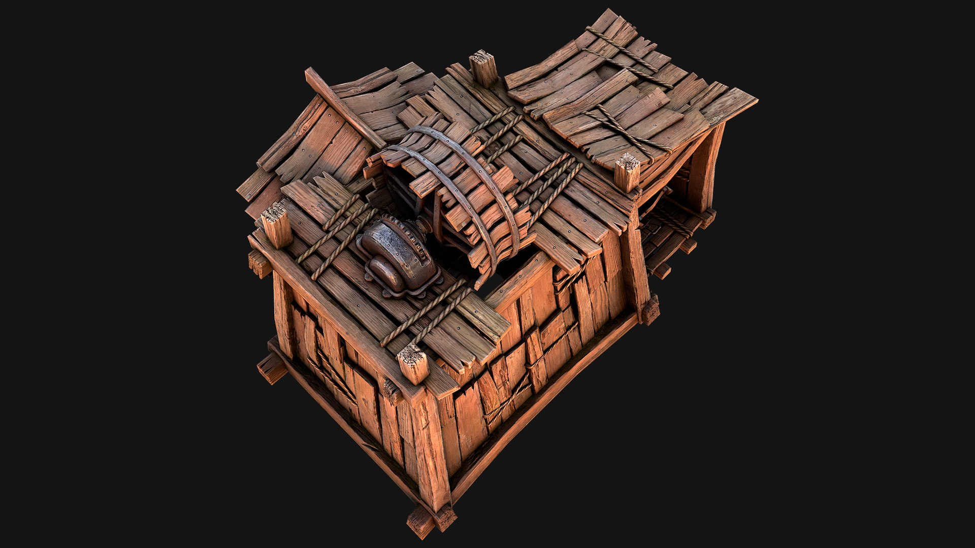 Medieval Mine Steampunk And Mining Cart 3D Model - TurboSquid 2257921