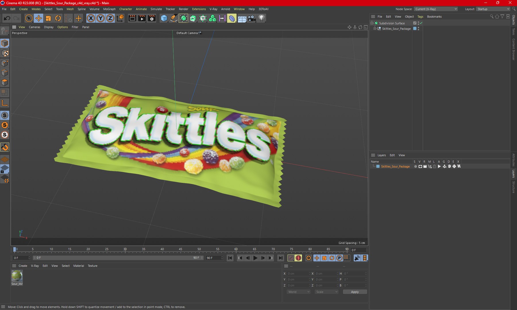 3D Skittles Sour Package Model - TurboSquid 2290811