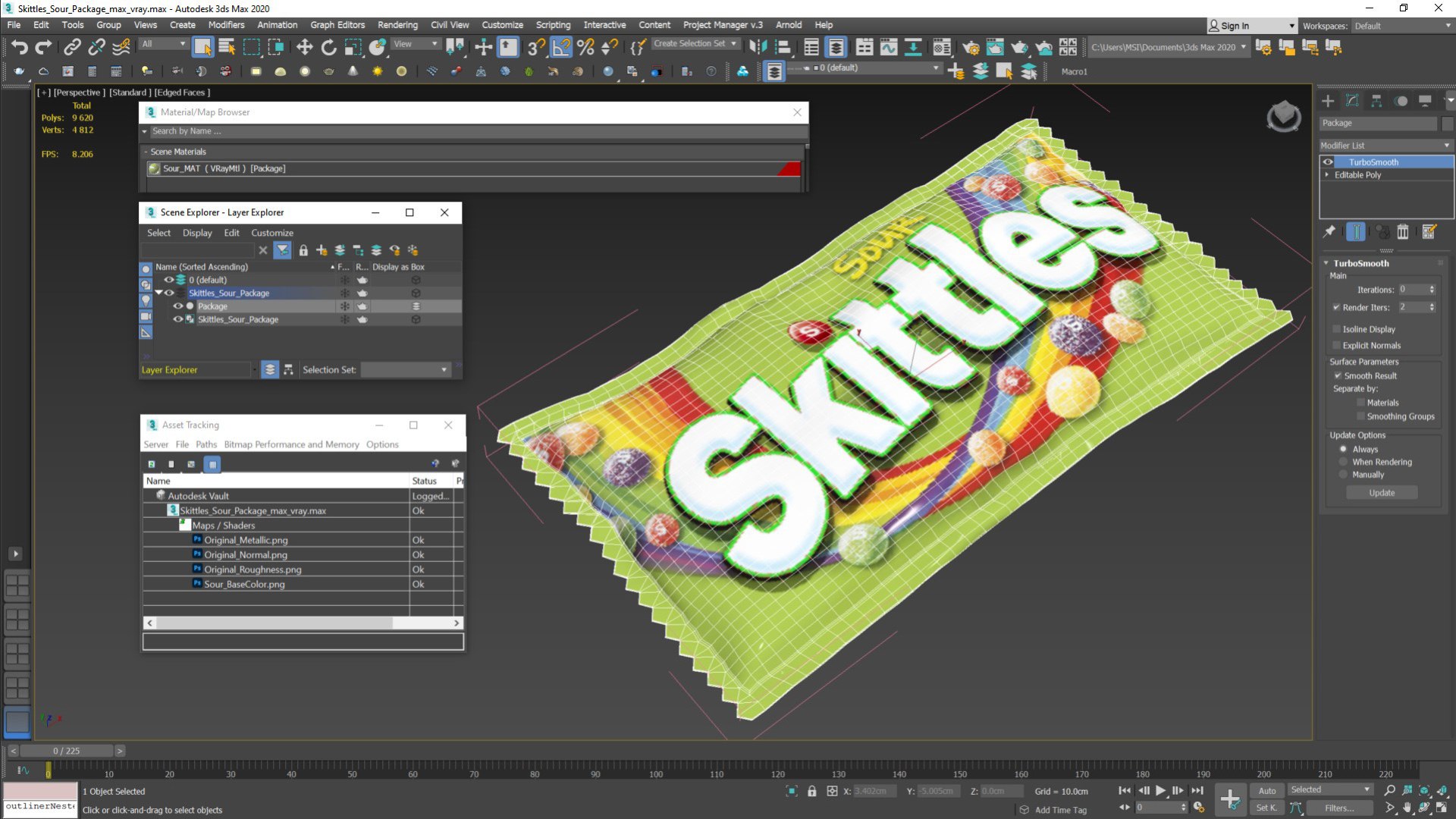 3D Skittles Sour Package Model - TurboSquid 2290811