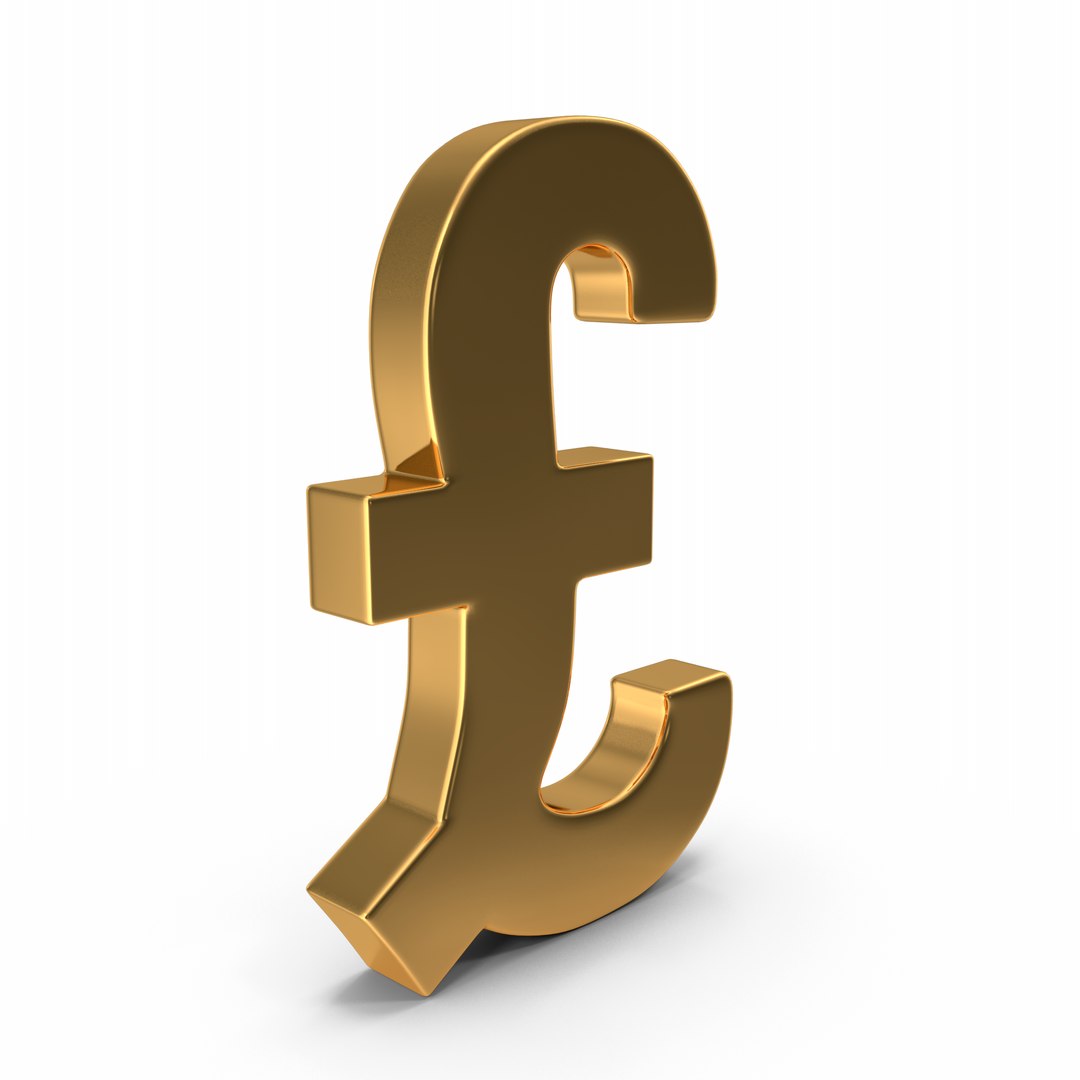 GBP Symbol 3D Model - TurboSquid 2316607