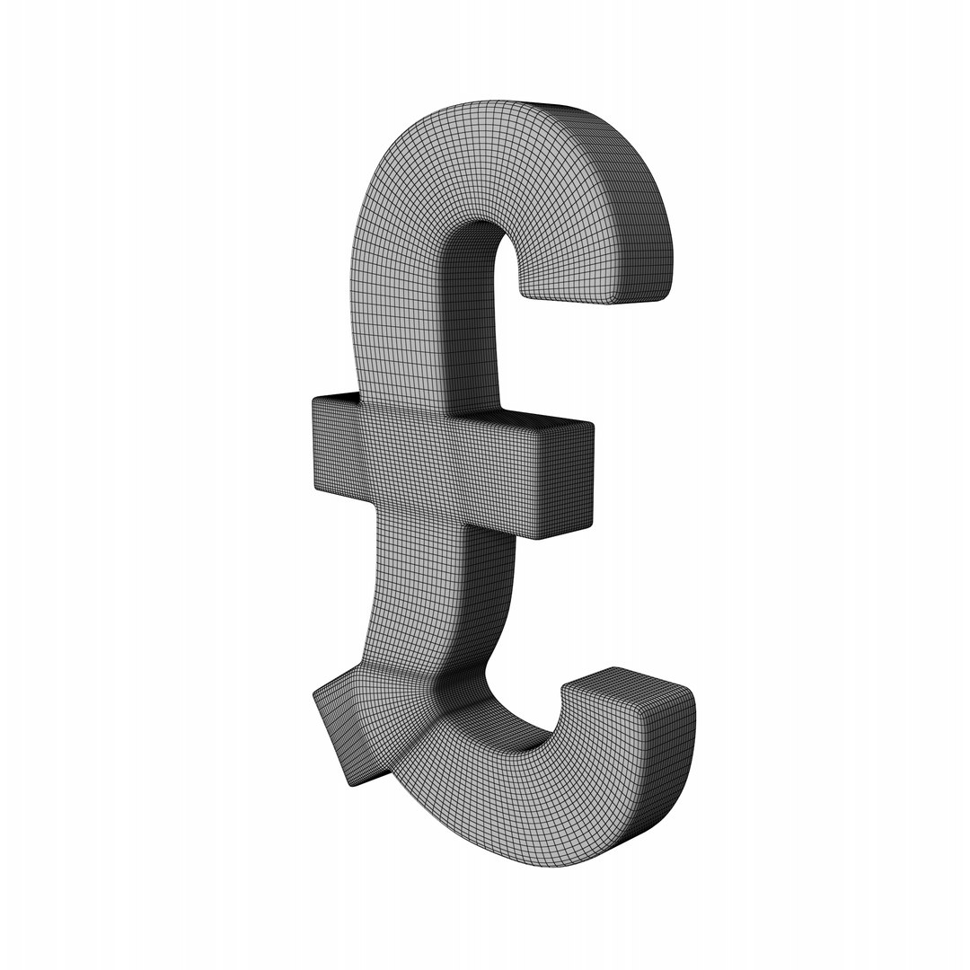 GBP Symbol 3D Model - TurboSquid 2316607