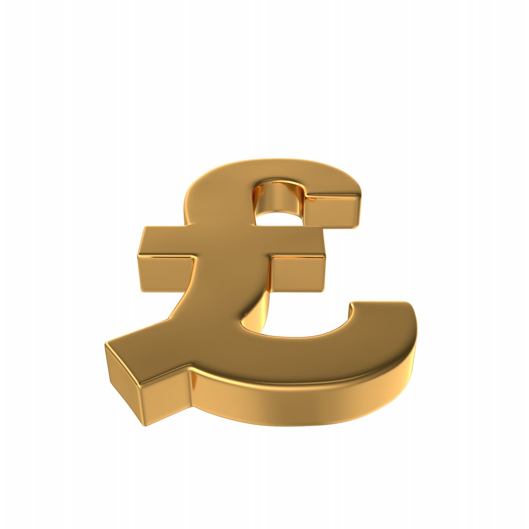 GBP Symbol 3D Model - TurboSquid 2316607