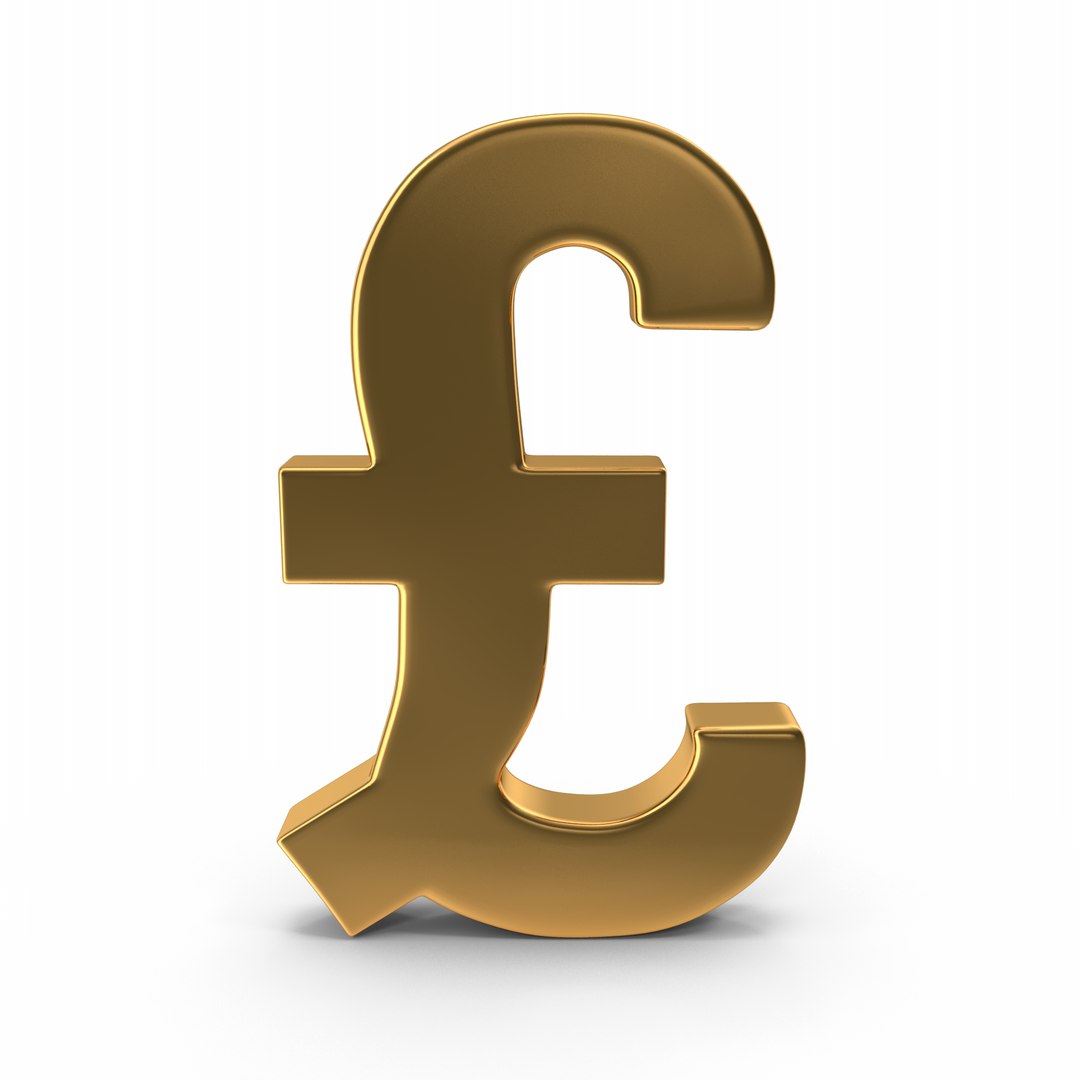 GBP Symbol 3D Model - TurboSquid 2316607