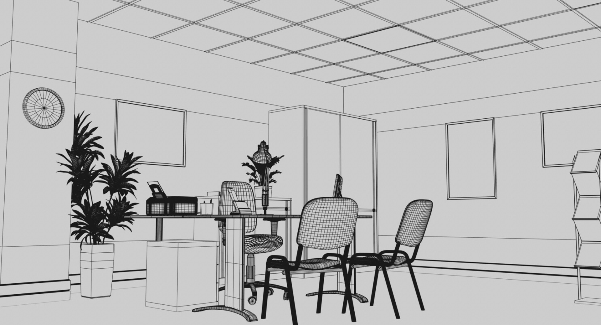 Bank interior 3D model - TurboSquid 1306060