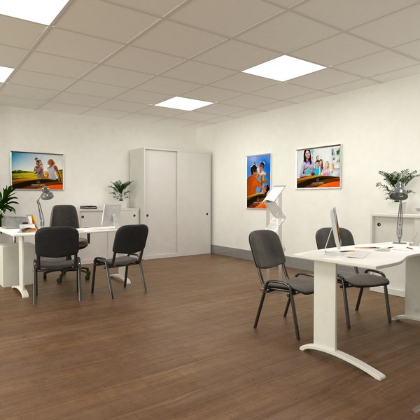 Bank interior 3D model - TurboSquid 1306060