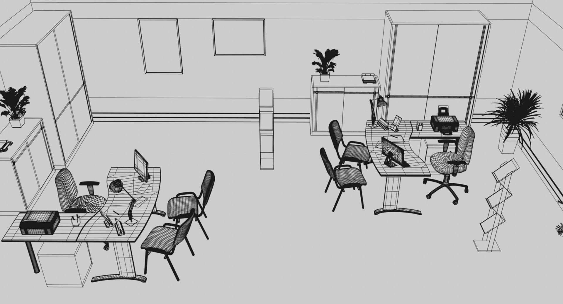 Bank interior 3D model - TurboSquid 1306060