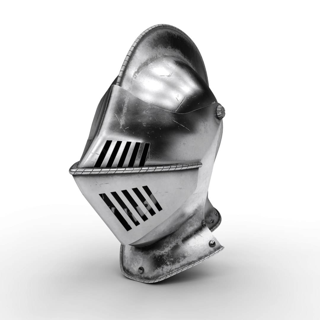 3D Model Medieval Knight Armet Helmet Visor - TurboSquid 1203114
