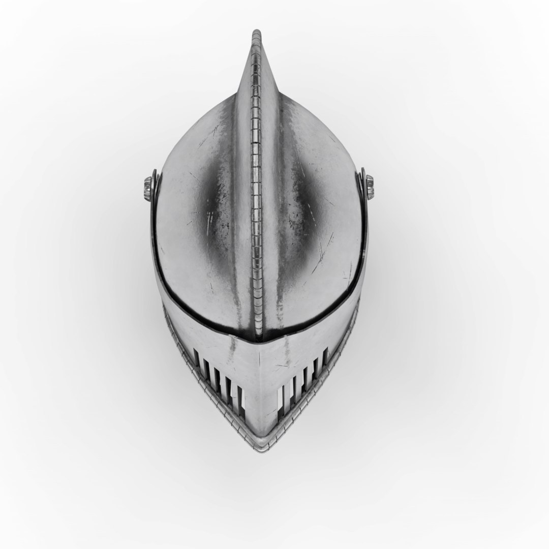 3D Model Medieval Knight Armet Helmet Visor - TurboSquid 1203114