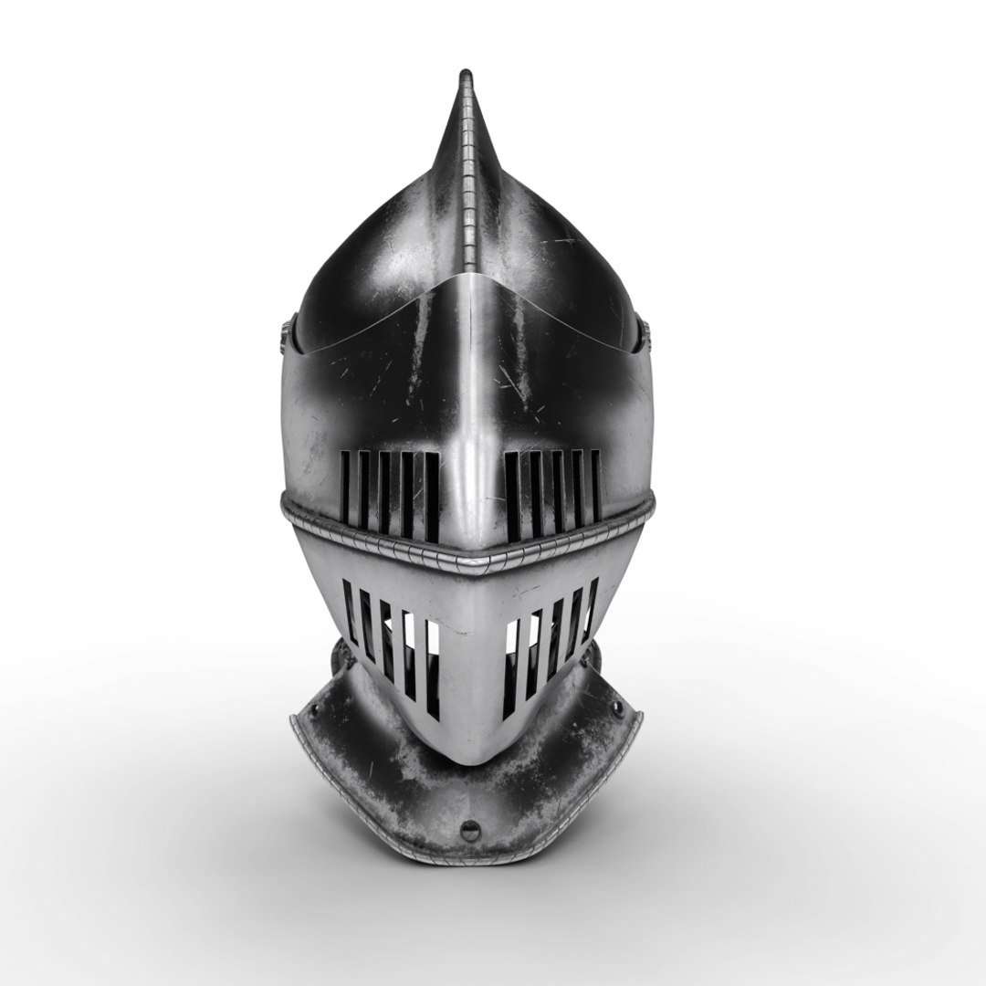 3D Model Medieval Knight Armet Helmet Visor - TurboSquid 1203114