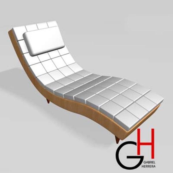 3d model chair bed