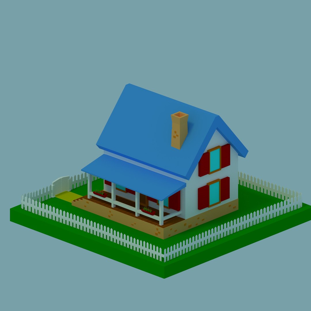 3D Isometric House Model - TurboSquid 1396217