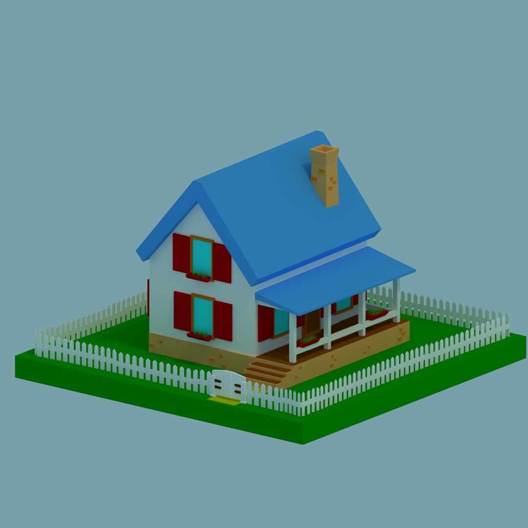 3D Isometric House Model - TurboSquid 1396217