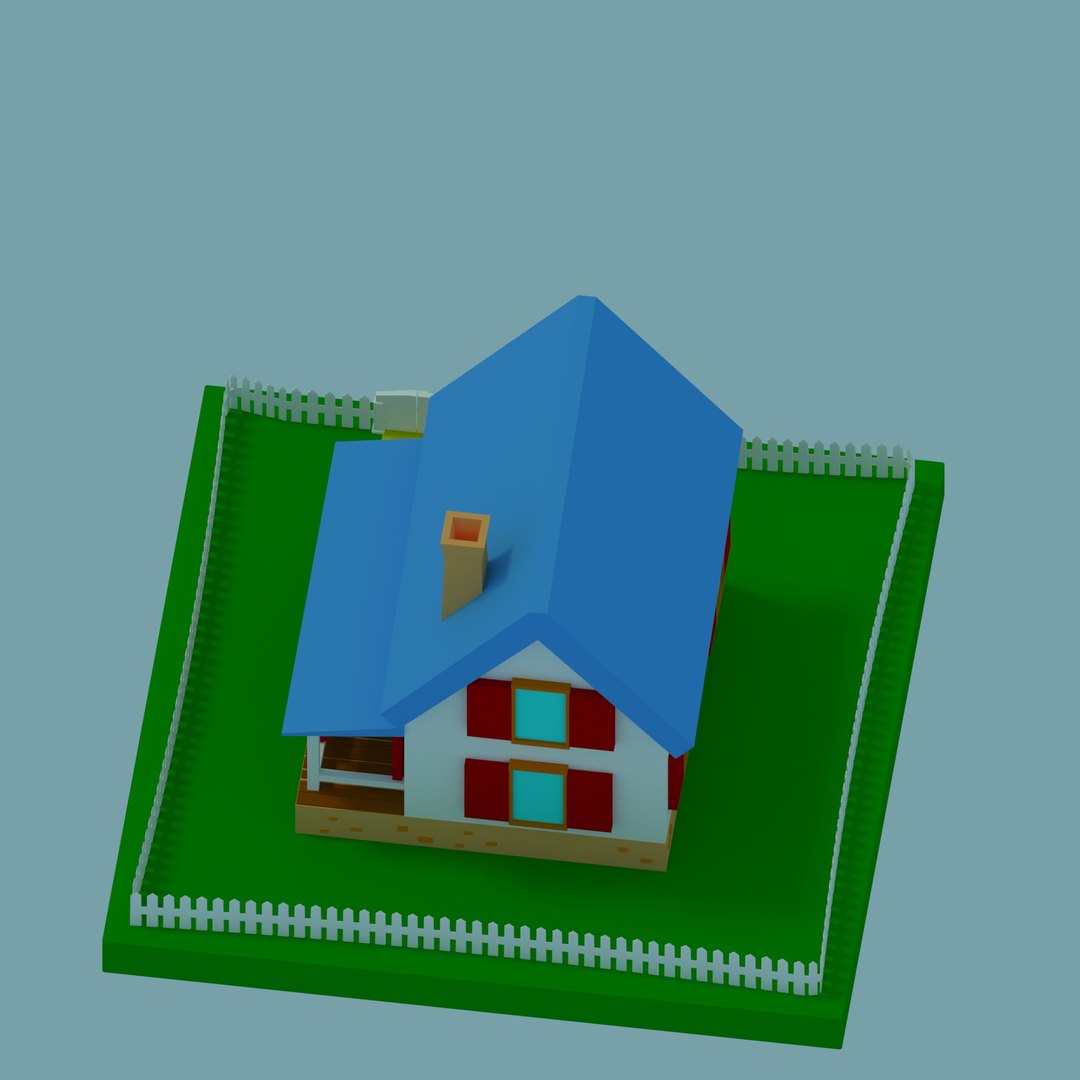 3D Isometric House Model - TurboSquid 1396217