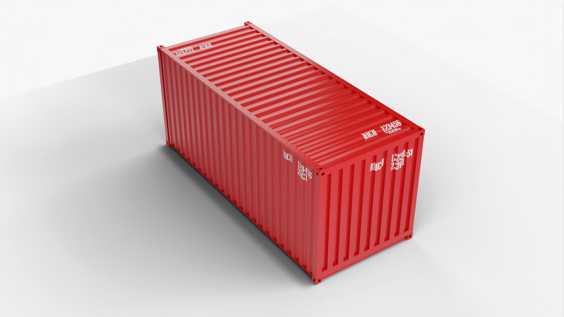 20Ft Cargo Container - Red - Clean 3D Model - TurboSquid 1973921