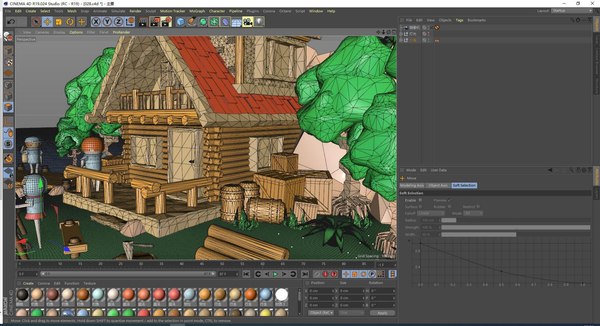 3D model Low Ploy opening scene Cartoon island scene island cartoon ...