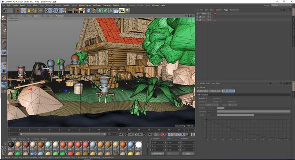 3D model Low Ploy opening scene Cartoon island scene island cartoon ...