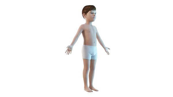 Girl boy kids anatomy model - TurboSquid 1657566