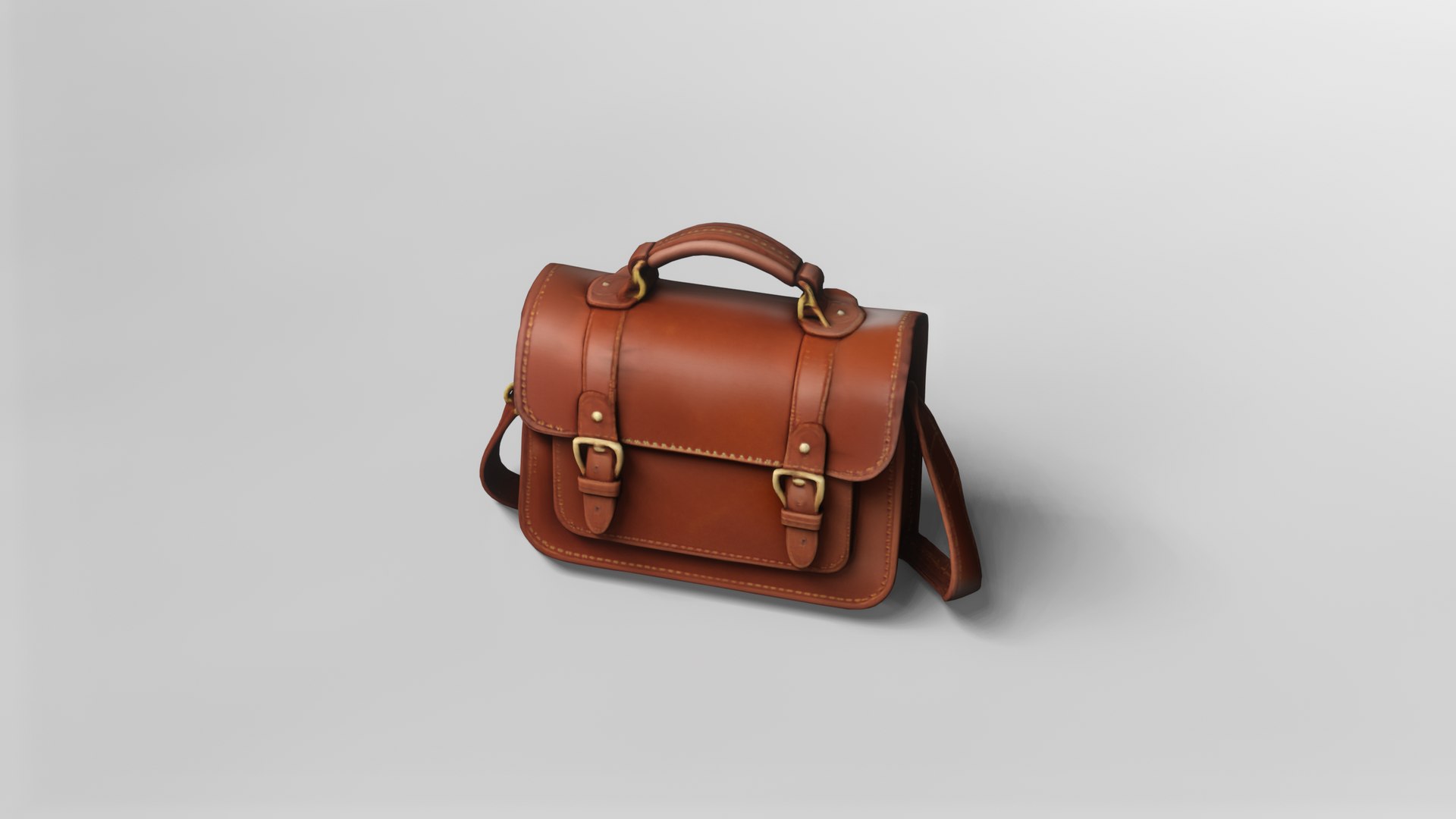 3D Classic Leather Satchel 3D Model Model - TurboSquid 2408240