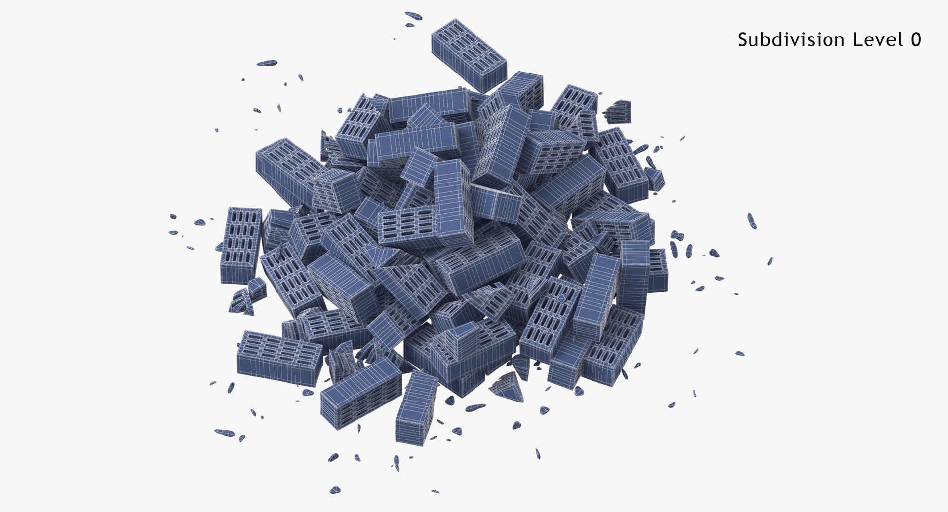 3D Masonry Hollow Brick Pile Small Medium and Large - TurboSquid 2136078