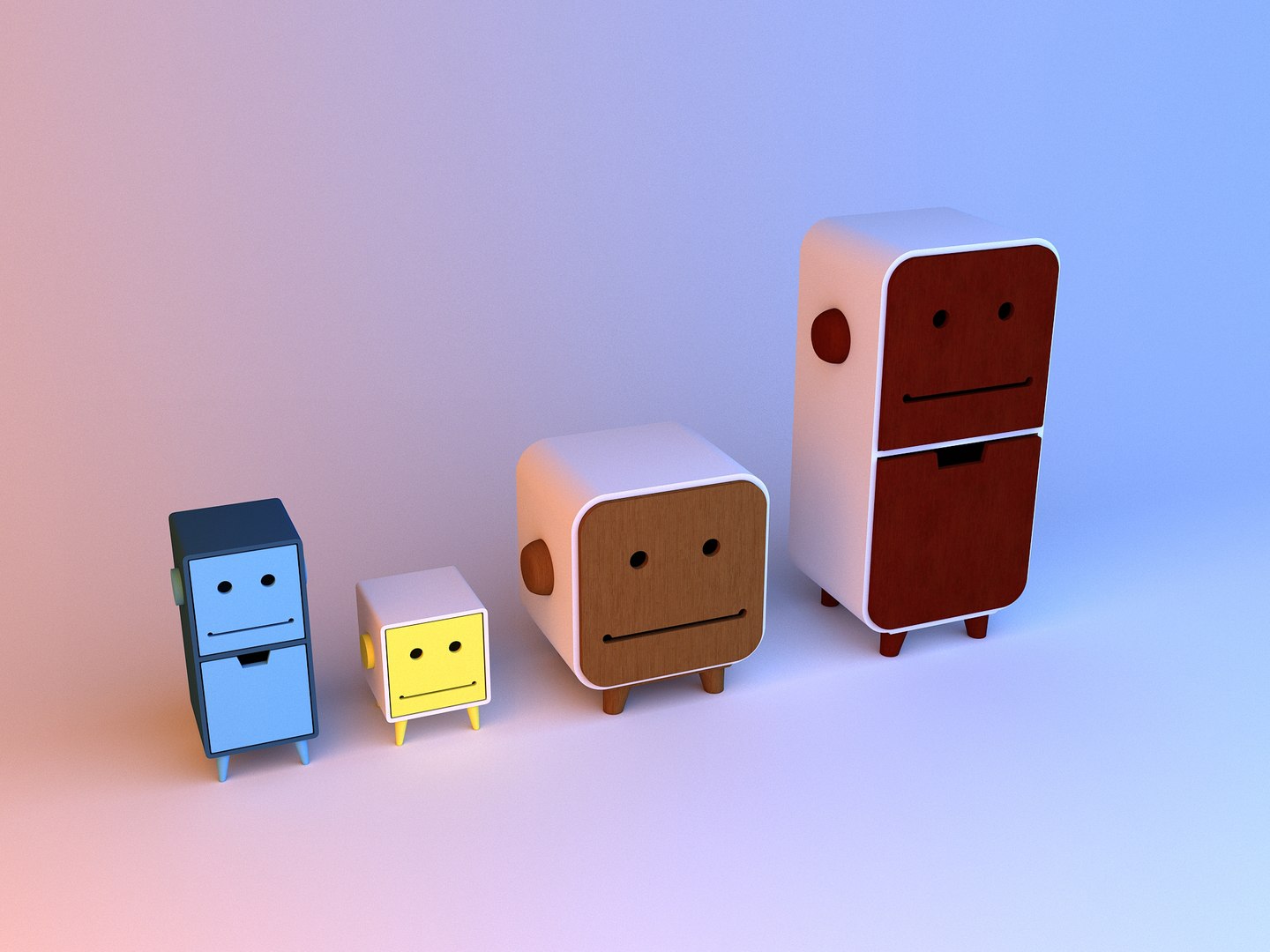 Robot Kids Storage 3D - TurboSquid 1743043
