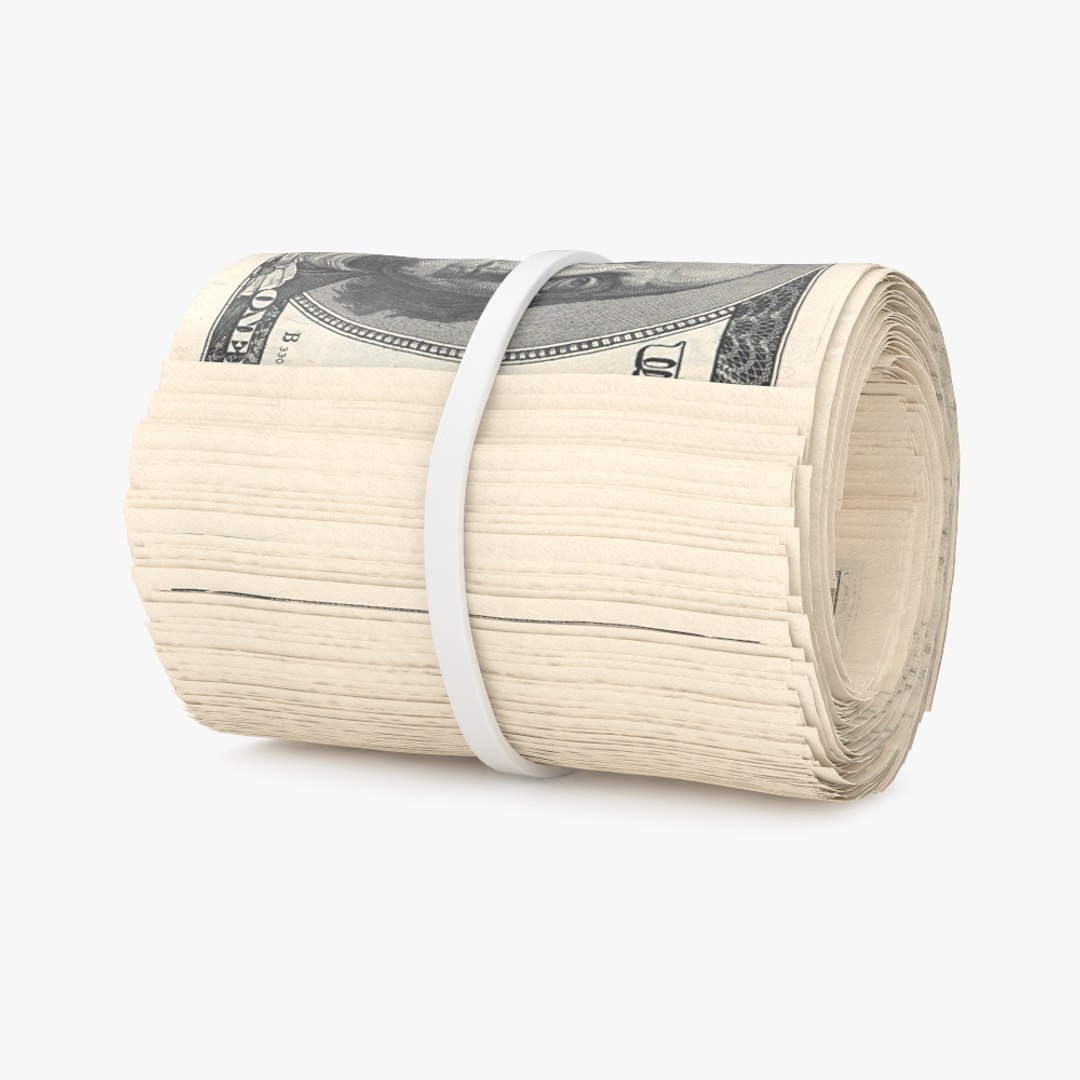 3D Money Stack Roll model - TurboSquid 2055030