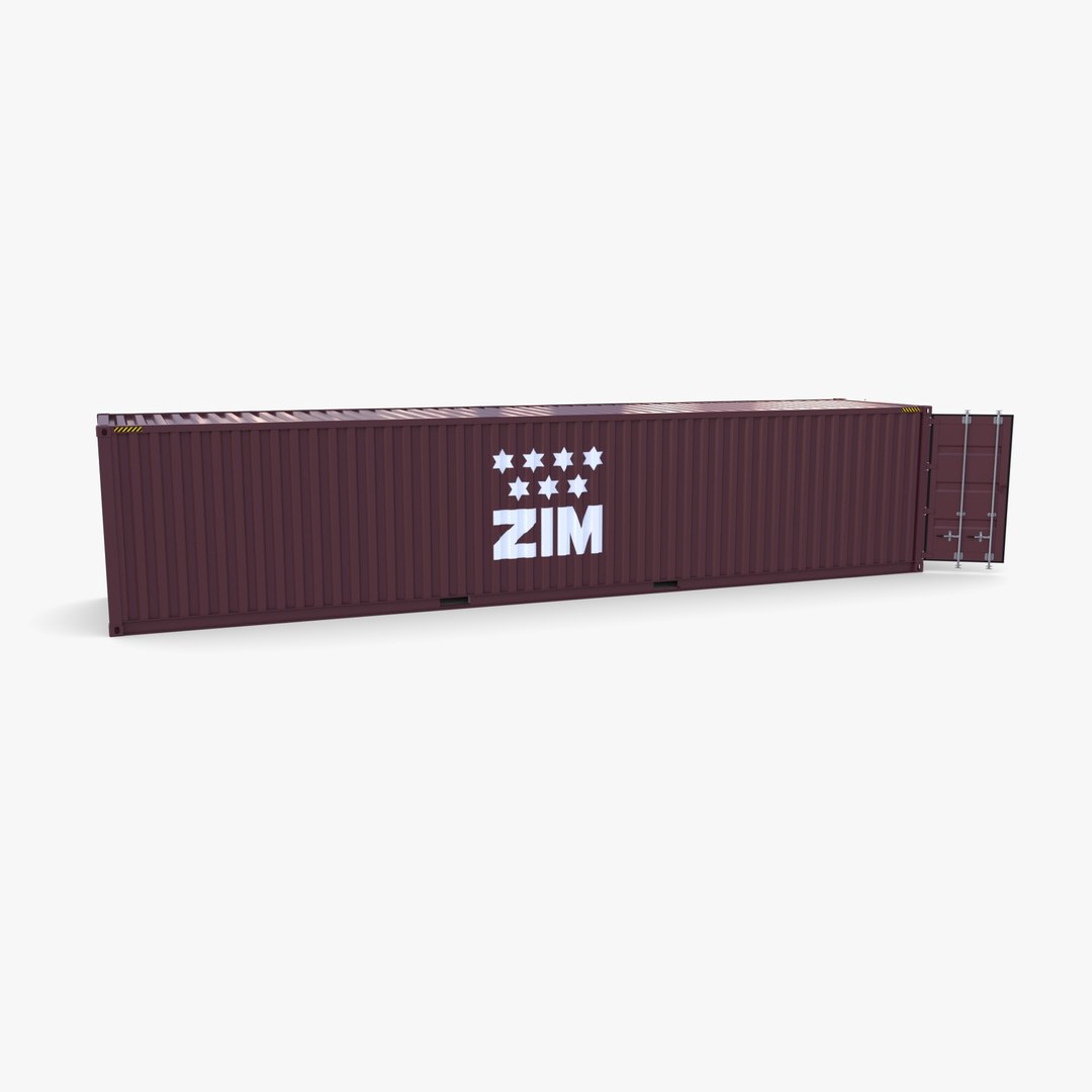 3D 40ft Shipping Container ZIM - TurboSquid 1780618