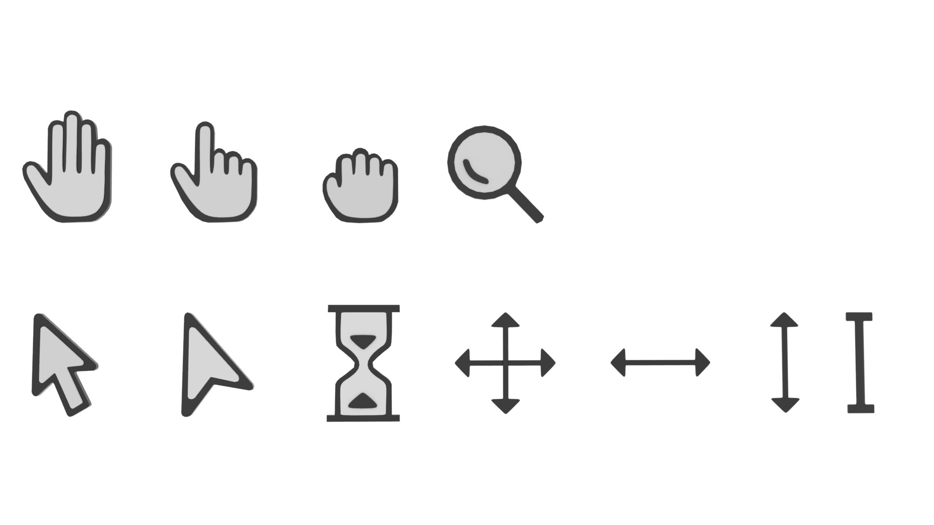 Computer Cursor Icon 3D Model - TurboSquid 2113758