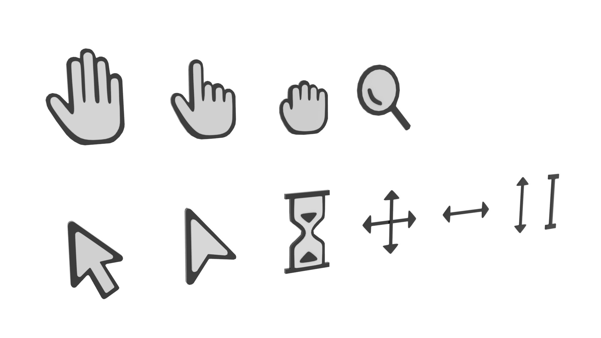 Computer Cursor Icon 3D Model - TurboSquid 2113758