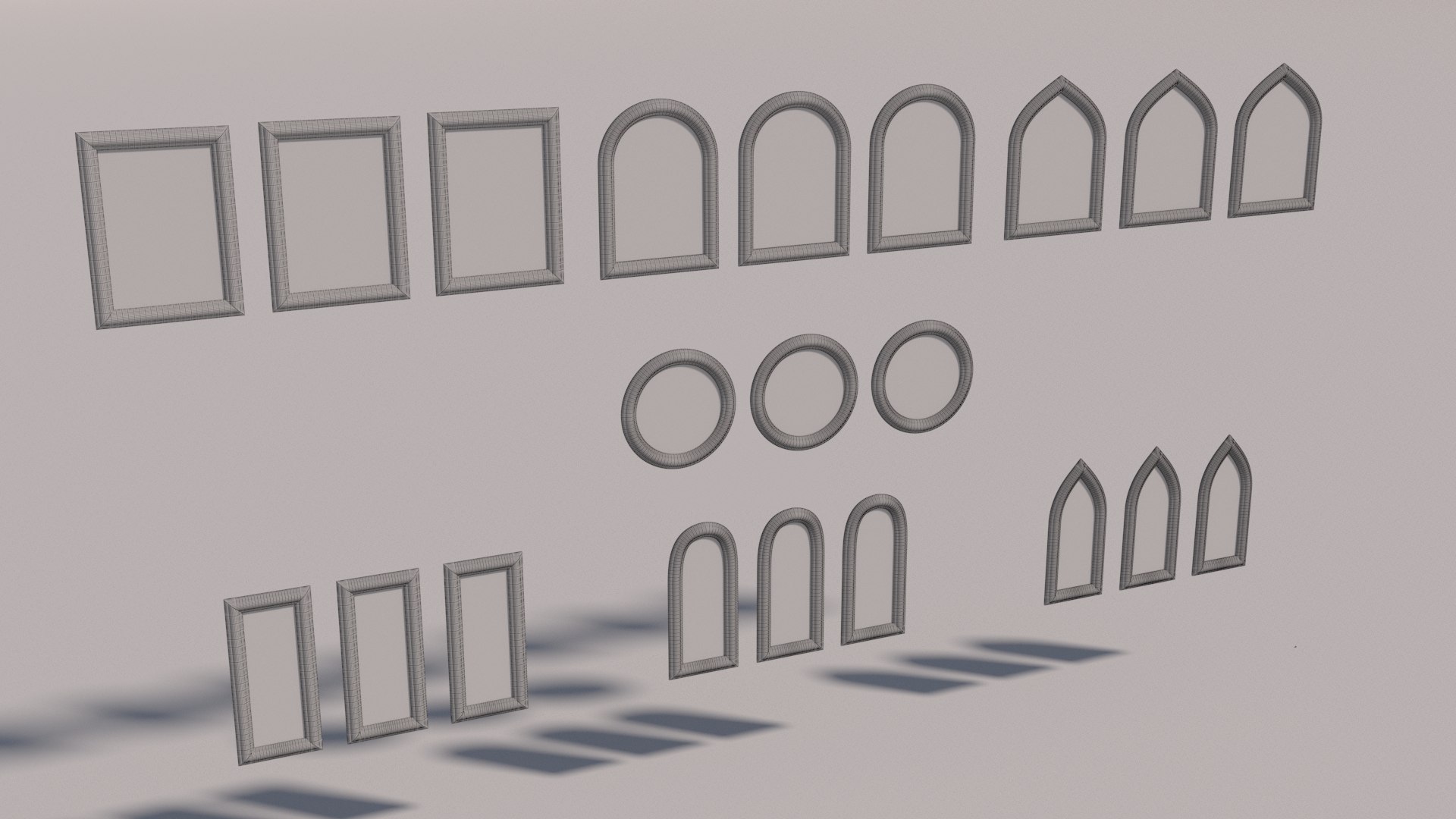 7 Types Of Church Stained Glass Windows 3D Model - TurboSquid 2372069