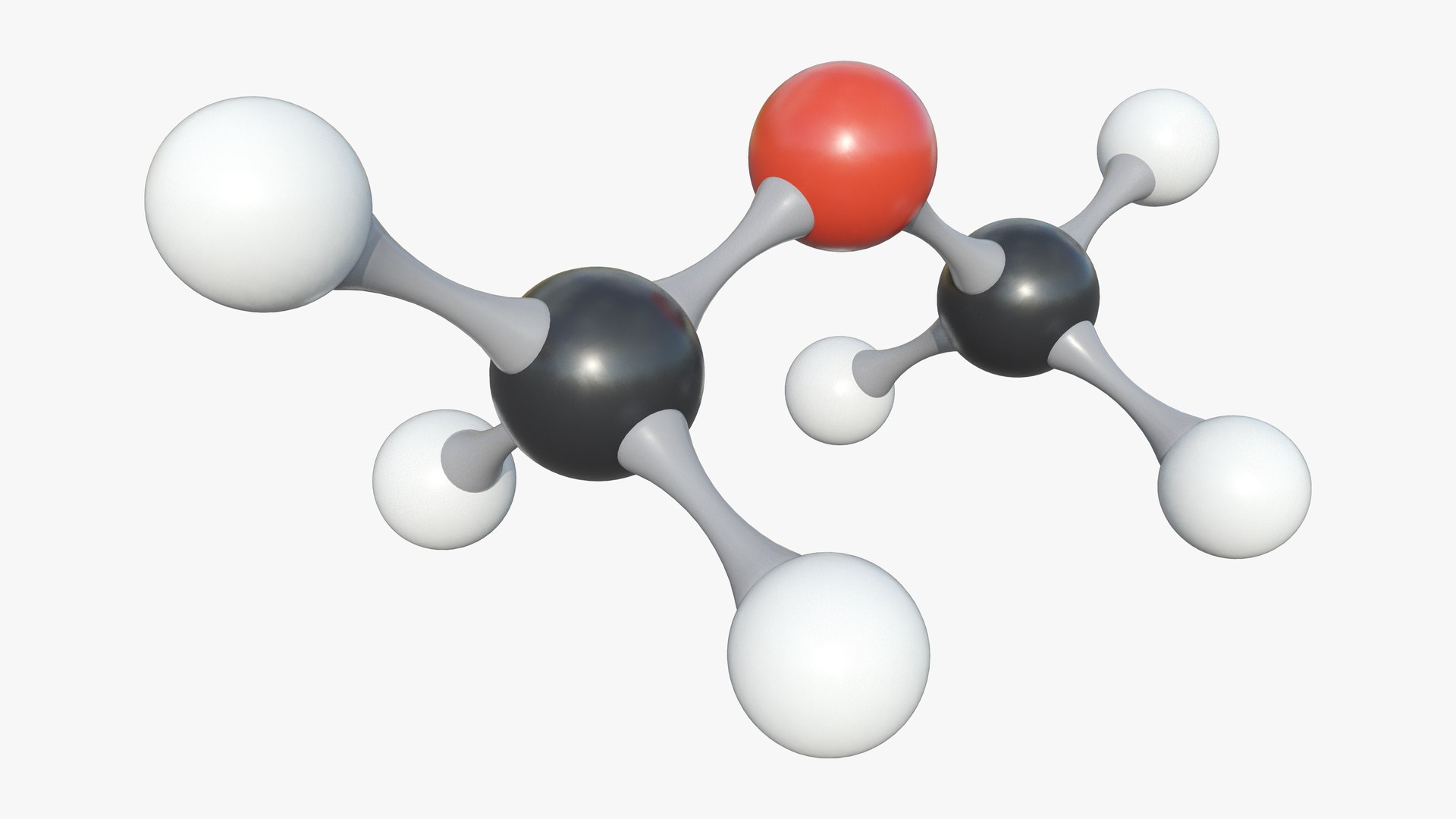 3D Dimethyl Ether Molecule With PBR 4K 8K - TurboSquid 1943246