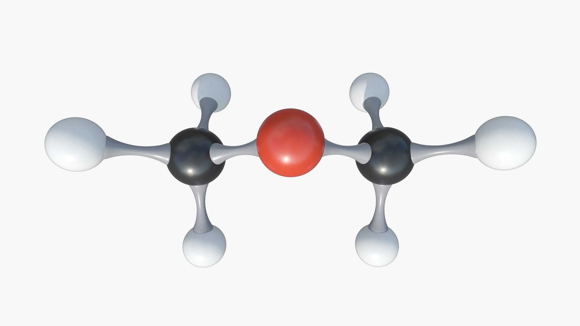 3D Dimethyl Ether Molecule With PBR 4K 8K - TurboSquid 1943246