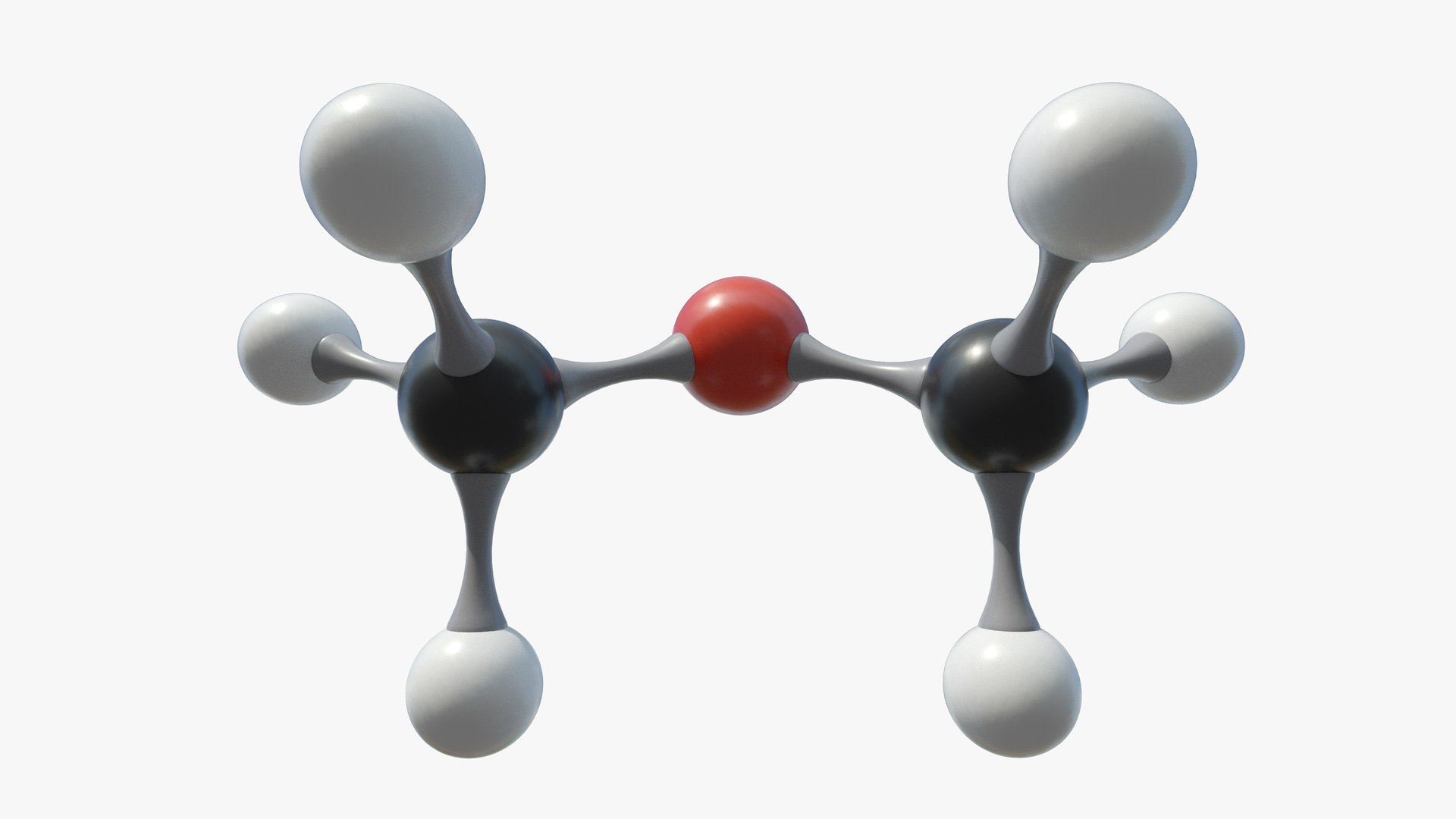 3D Dimethyl Ether Molecule With PBR 4K 8K - TurboSquid 1943246