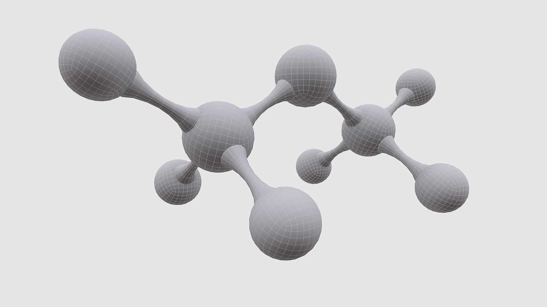 3D Dimethyl Ether Molecule With PBR 4K 8K - TurboSquid 1943246