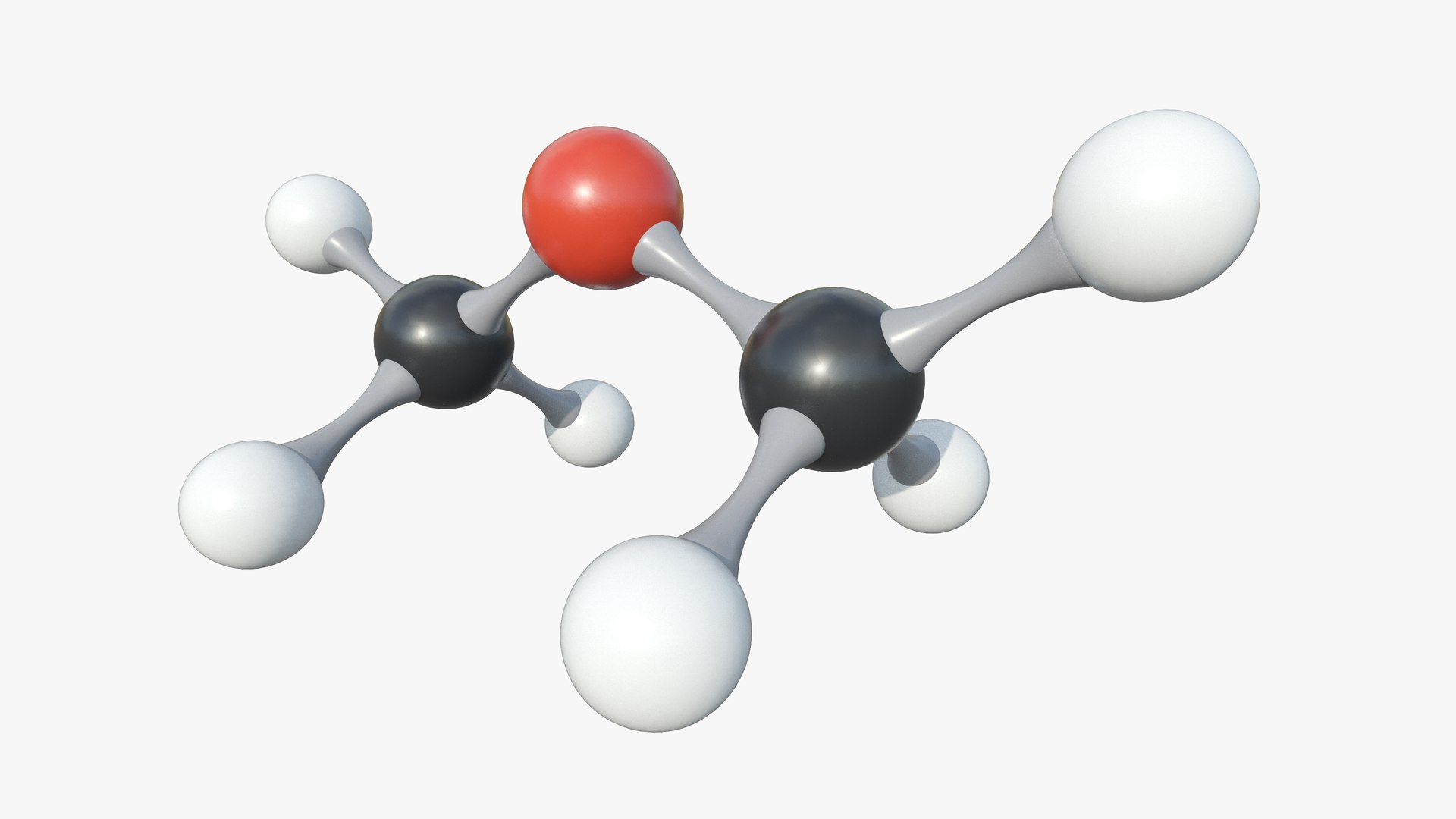 3D Dimethyl Ether Molecule With PBR 4K 8K - TurboSquid 1943246